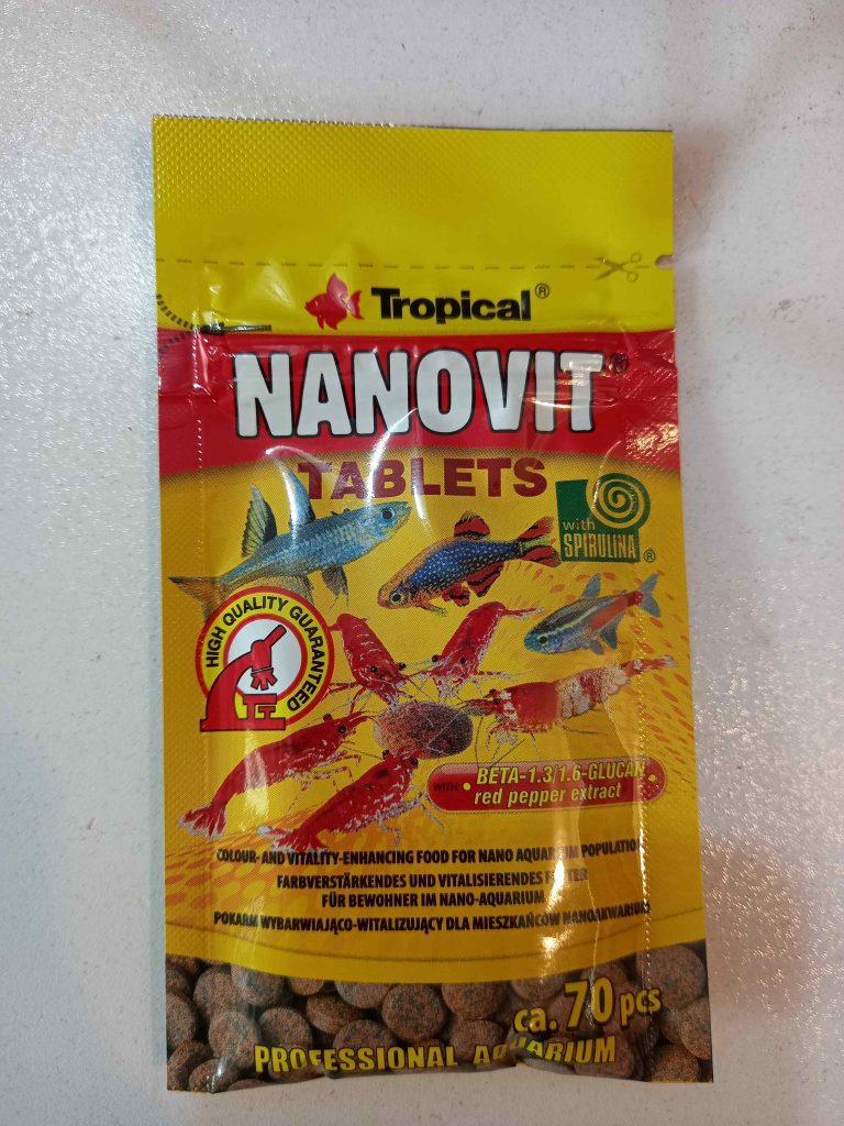 nanovit-tablets غذای قرصی نانوویت تروپیکال برای ماهیان آب شیرین 70عددی